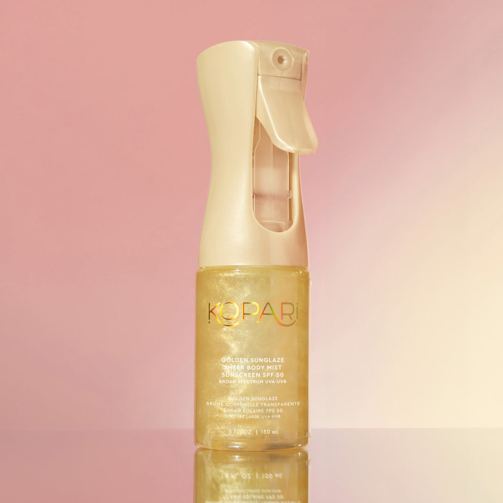 Golden Sunglaze Sheer Body Mist Sunscreen SPF 50 – Kopari Beauty Wholesale